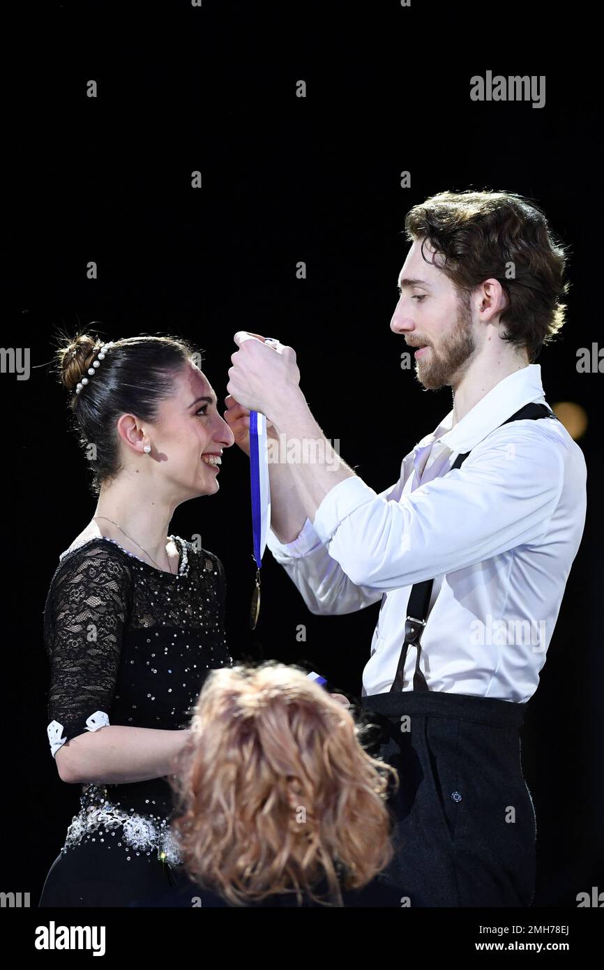 Pairs Awards, Sara CONTI & Niccolo MACII (ITA) first place, during ...