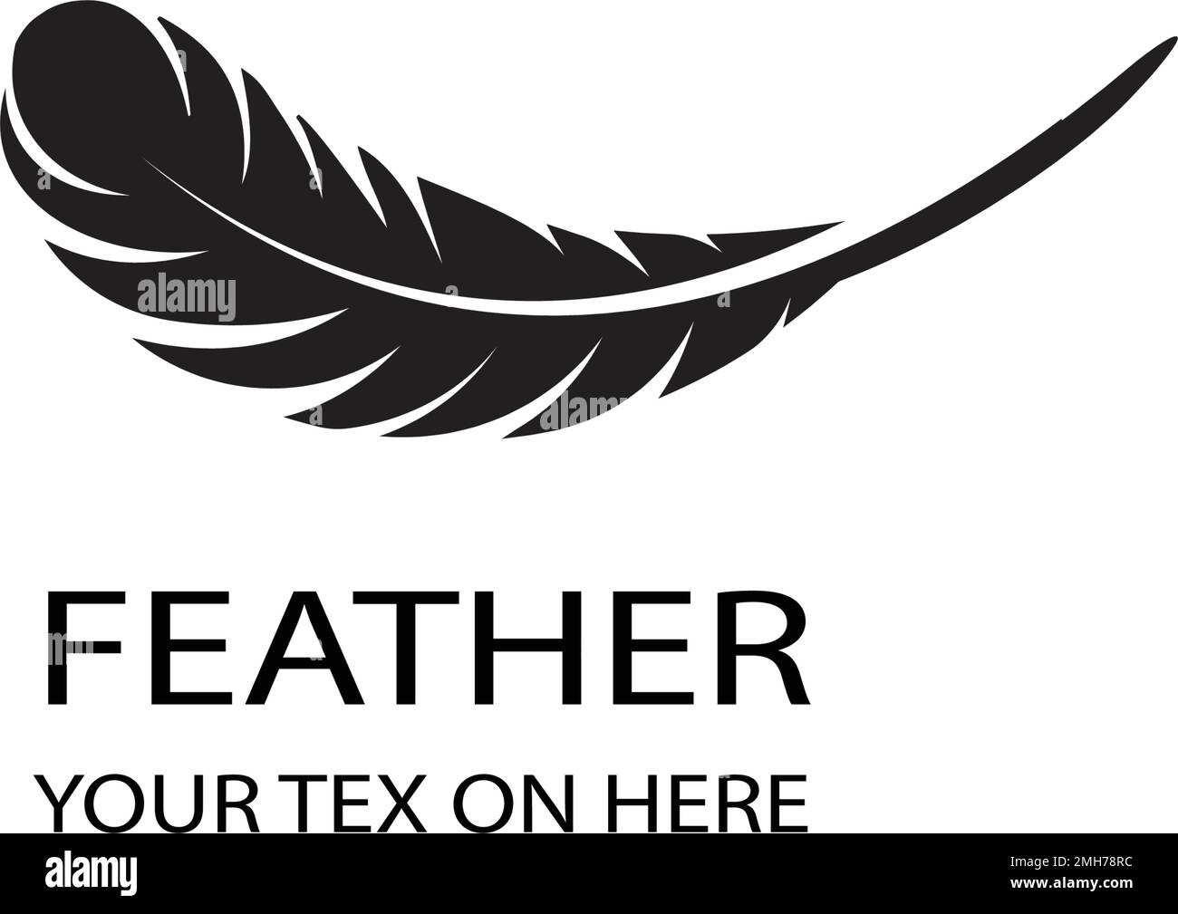 Feather ilustration logo vector template Stock Vector Image & Art - Alamy
