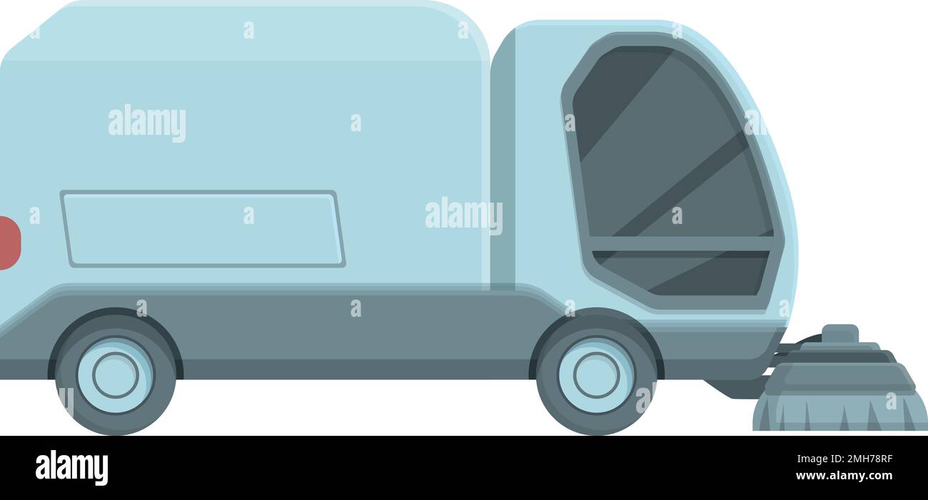 Vacuum sweeper icon cartoon vector. Street truck. Clean side Stock ...