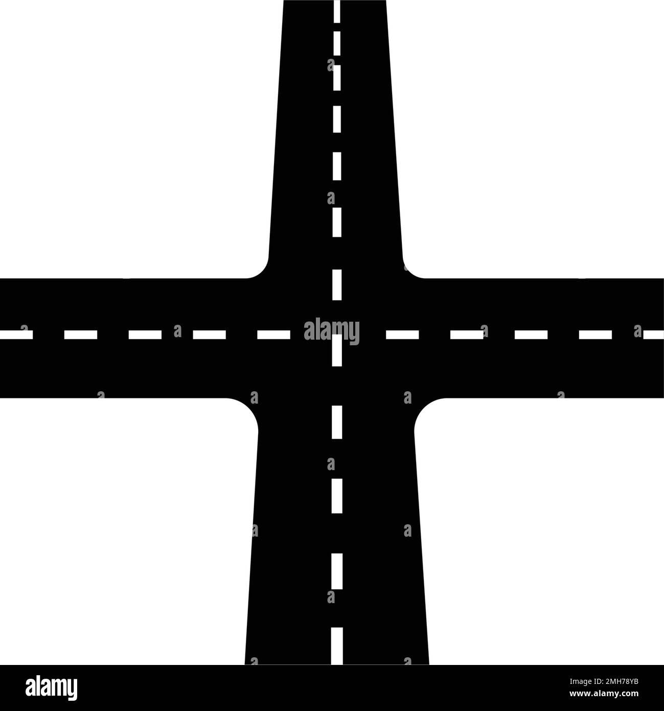 Car turn crossroad Stock Vector Images - Alamy