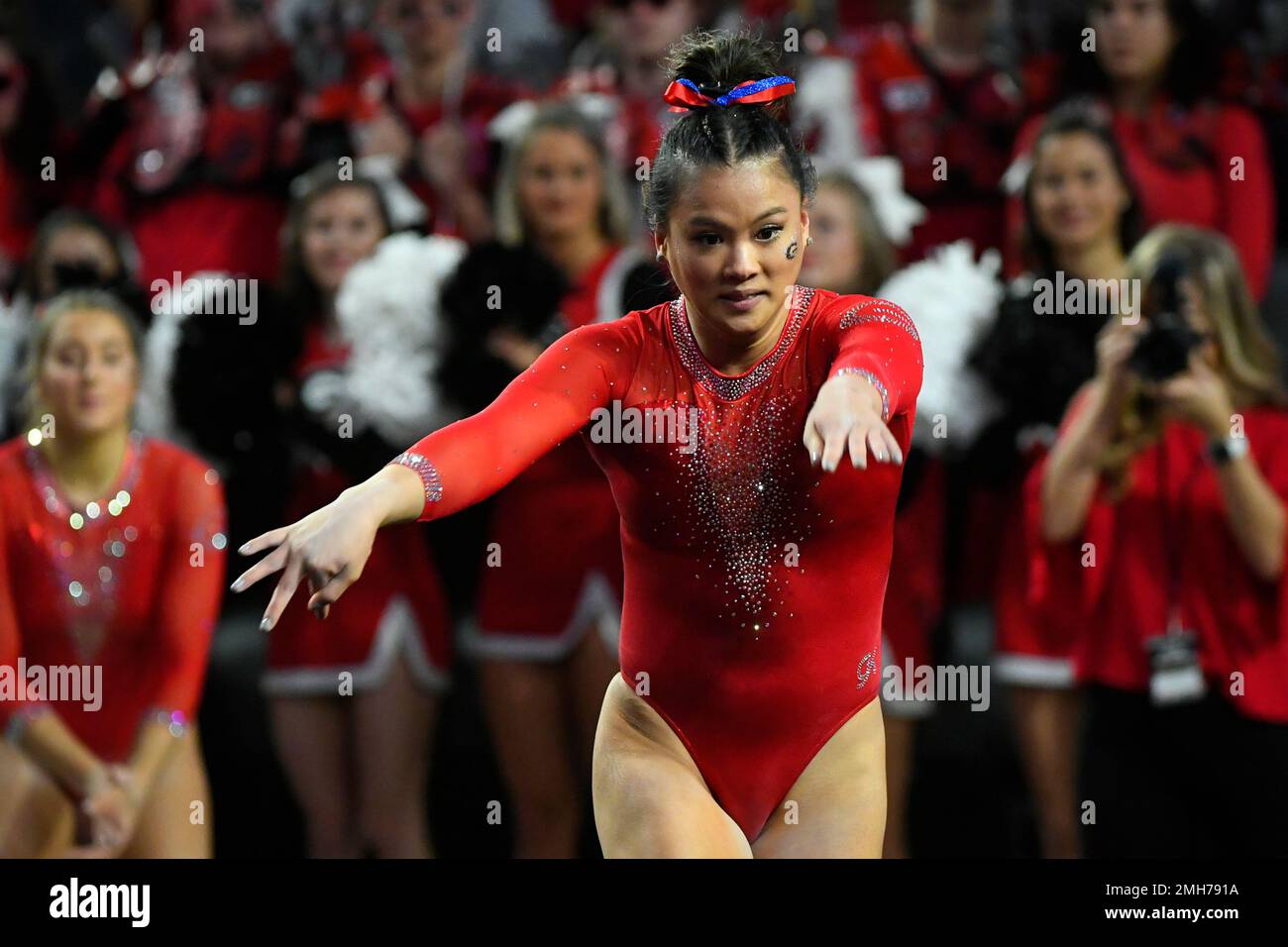 Georgia gymnast Mikayla Magee competes against LSU during an NCAA ...