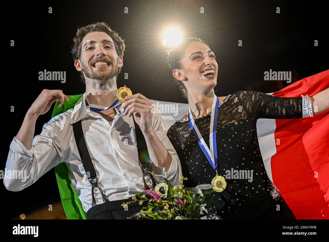 Pairs Awards, Sara CONTI & Niccolo MACII (ITA) first place, during ...