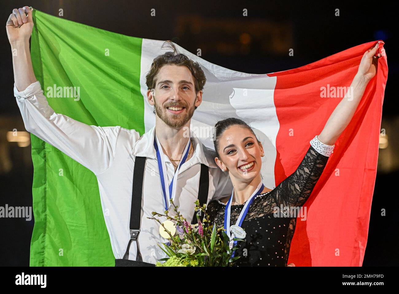 Pairs Awards, Sara CONTI & Niccolo MACII (ITA) first place, during ...
