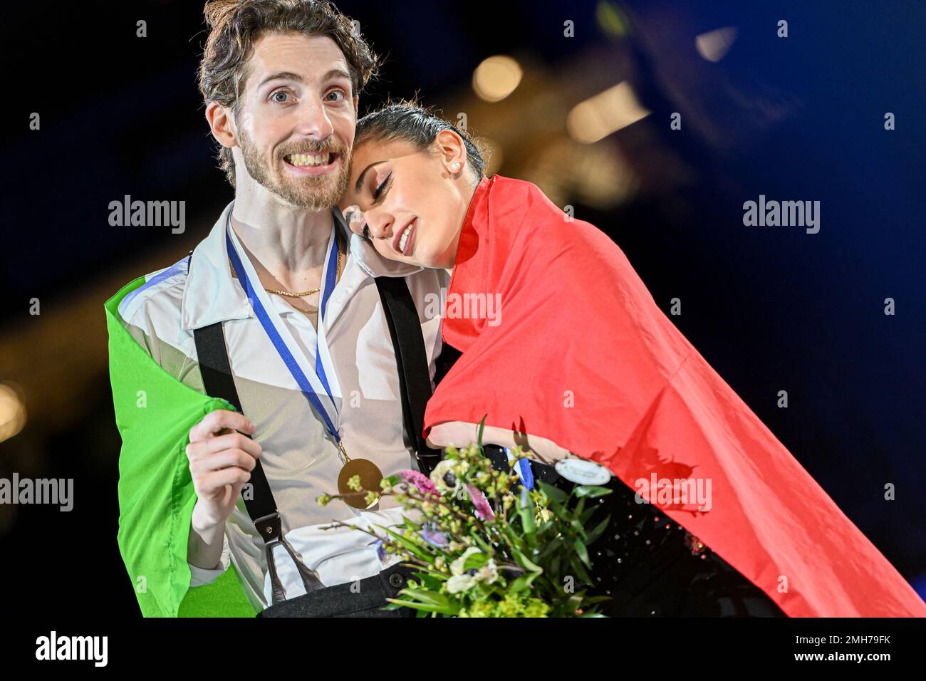 Pairs Awards, Sara CONTI & Niccolo MACII (ITA) first place, during ...