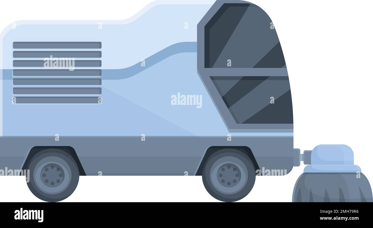 Cleaning sweeper icon cartoon vector. Street road. City vehicle Stock ...