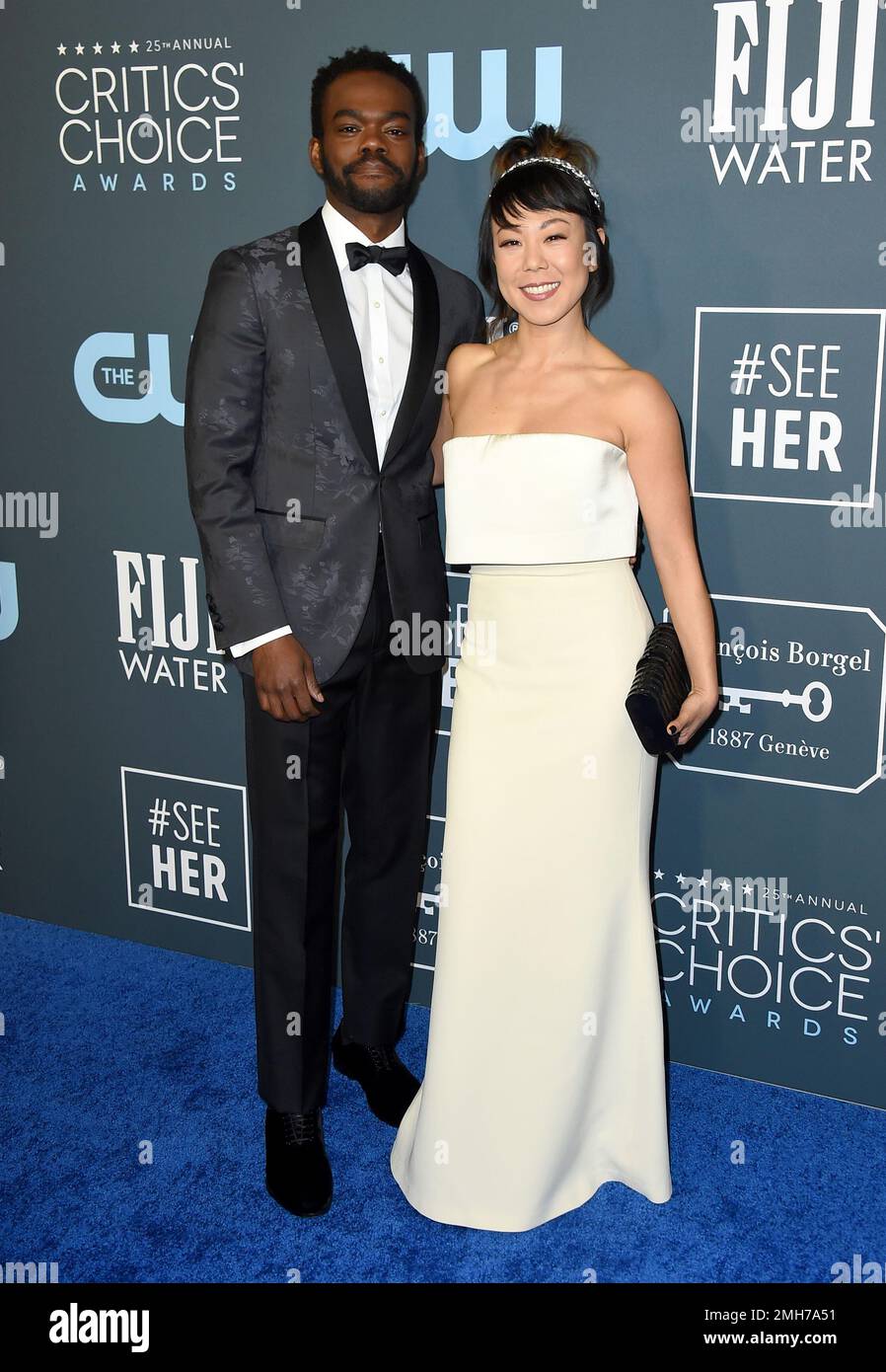 William Jackson Harper, left, and Ali Ahn arrive at the 25th annual ...