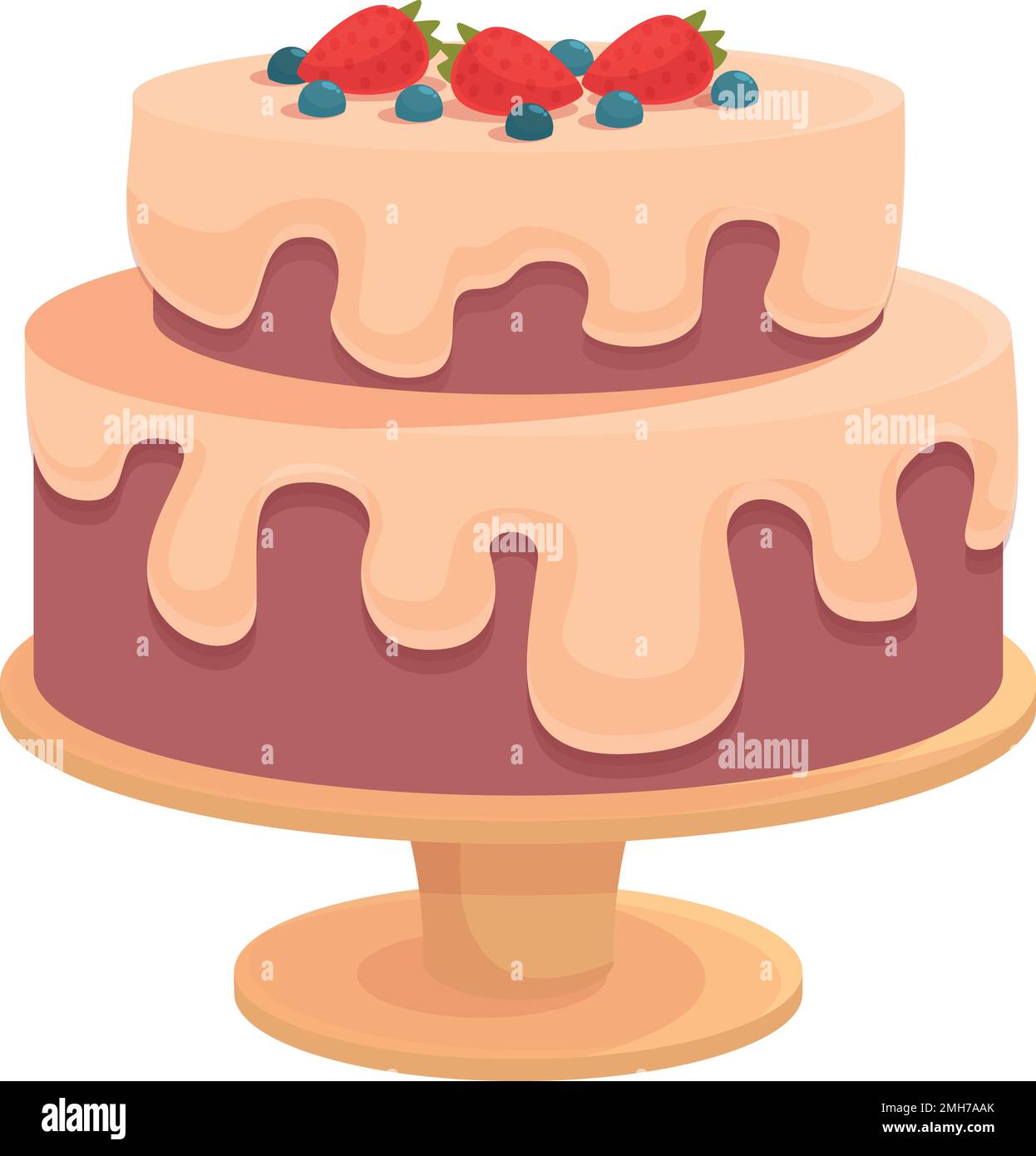 Cream cocoa cake icon cartoon vector. Groom party. Chocolate bakery ...