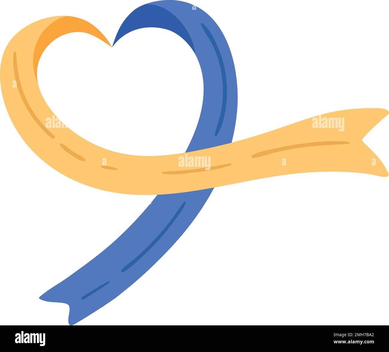 down syndrome heart ribbon Stock Vector Image & Art - Alamy