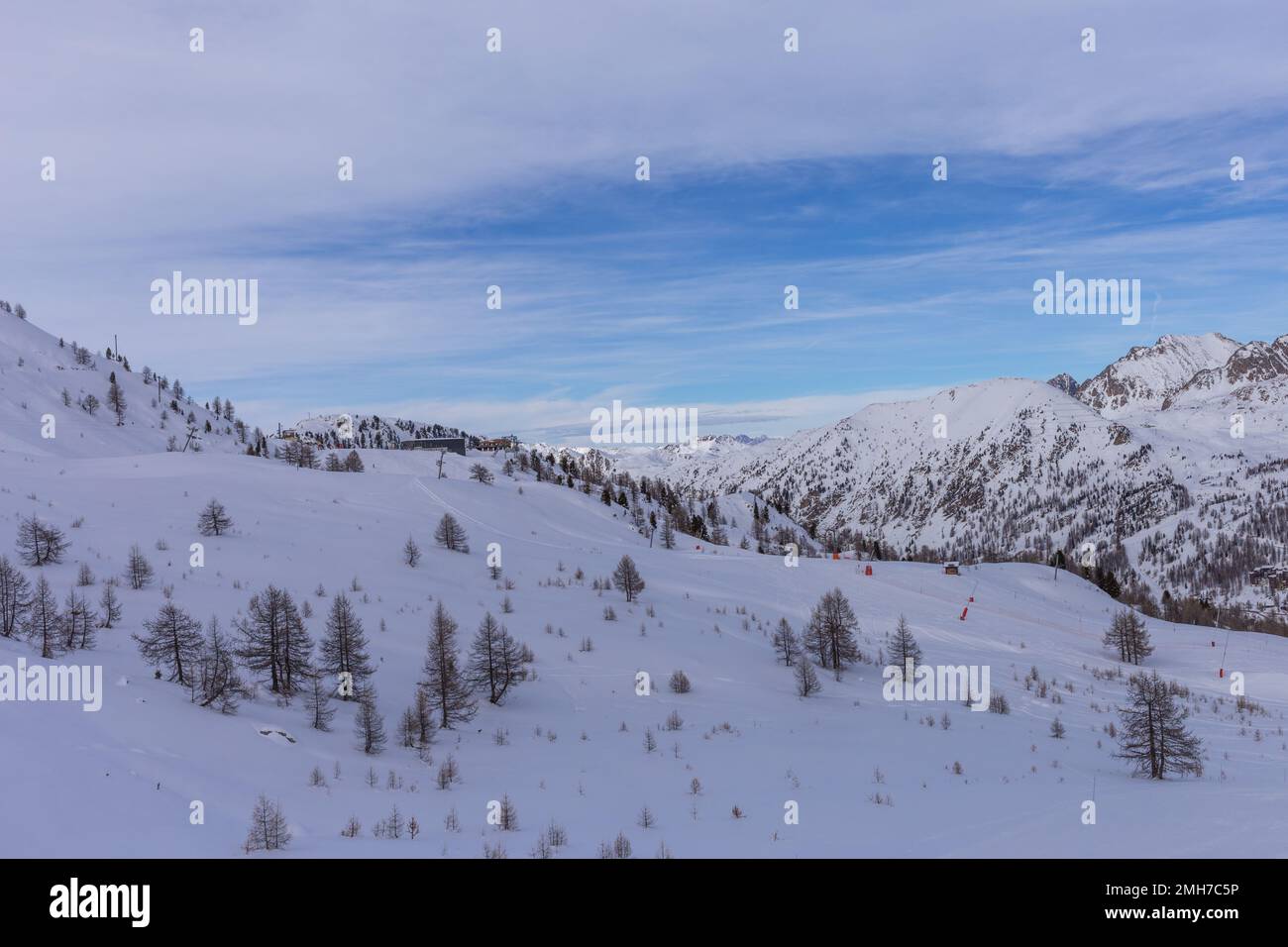 Winter snowy landscape. Nature scenery. Winter background. Alpine ...