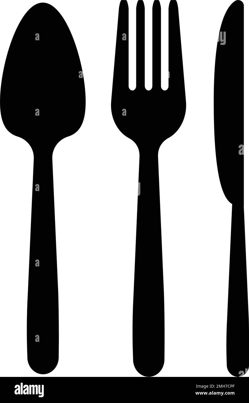 spoon fork knife logo illustration design Stock Vector Image & Art - Alamy