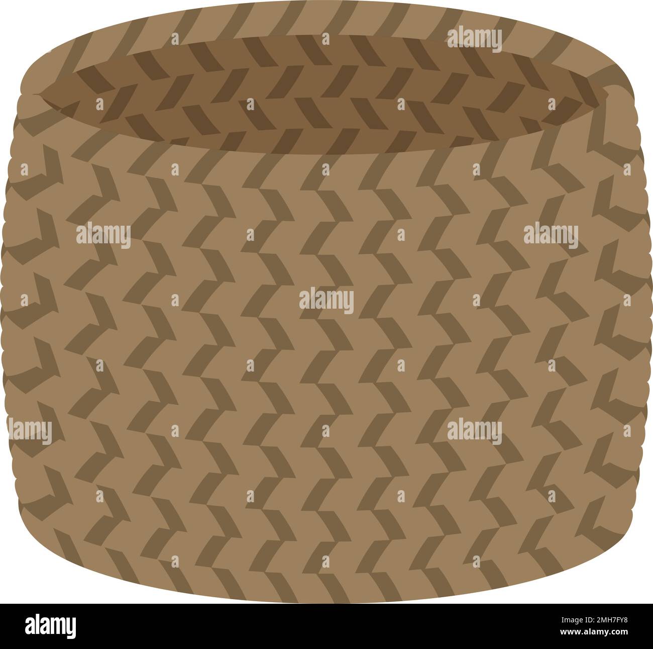 Jute basket icon cartoon vector. Natural rope. Tied nautical Stock ...