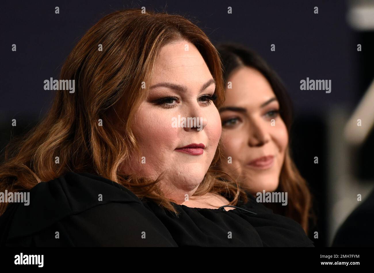 Chrissy Metz, left, and Mandy Moore, cast members in the NBCUniversal ...