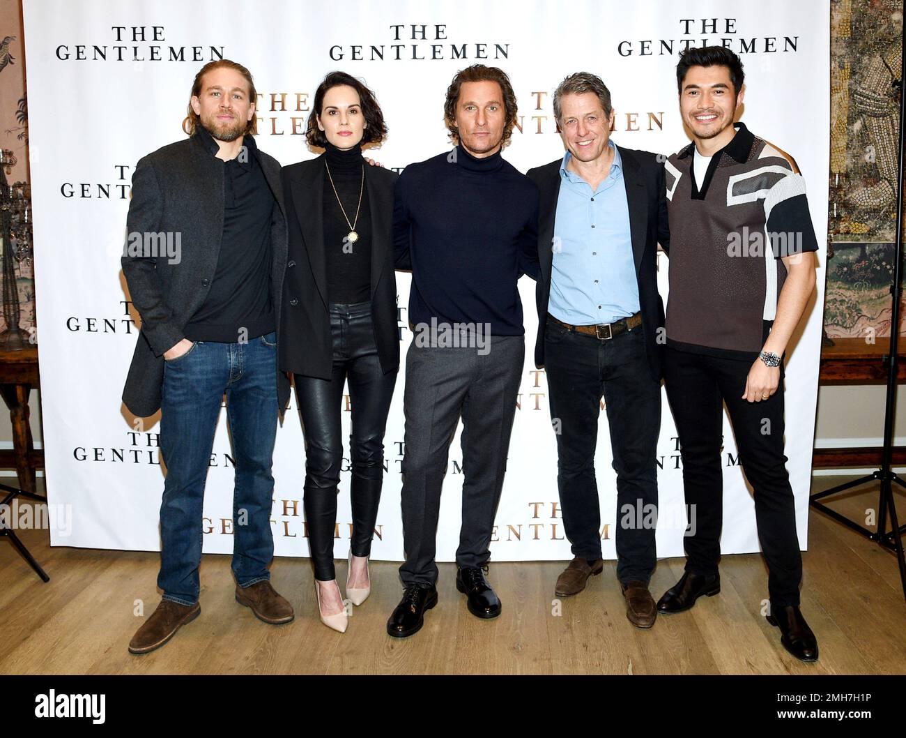 Actors, from left, Charlie Hunnam, Michelle Dockery, Matthew ...