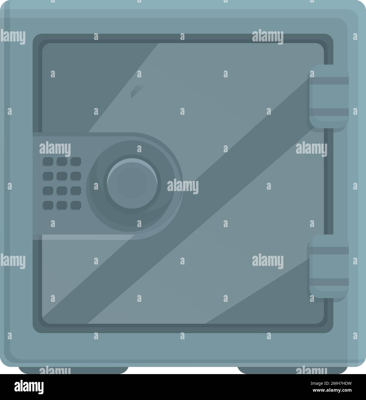 Personal deposit box icon cartoon vector. Bank safe. Steel security ...