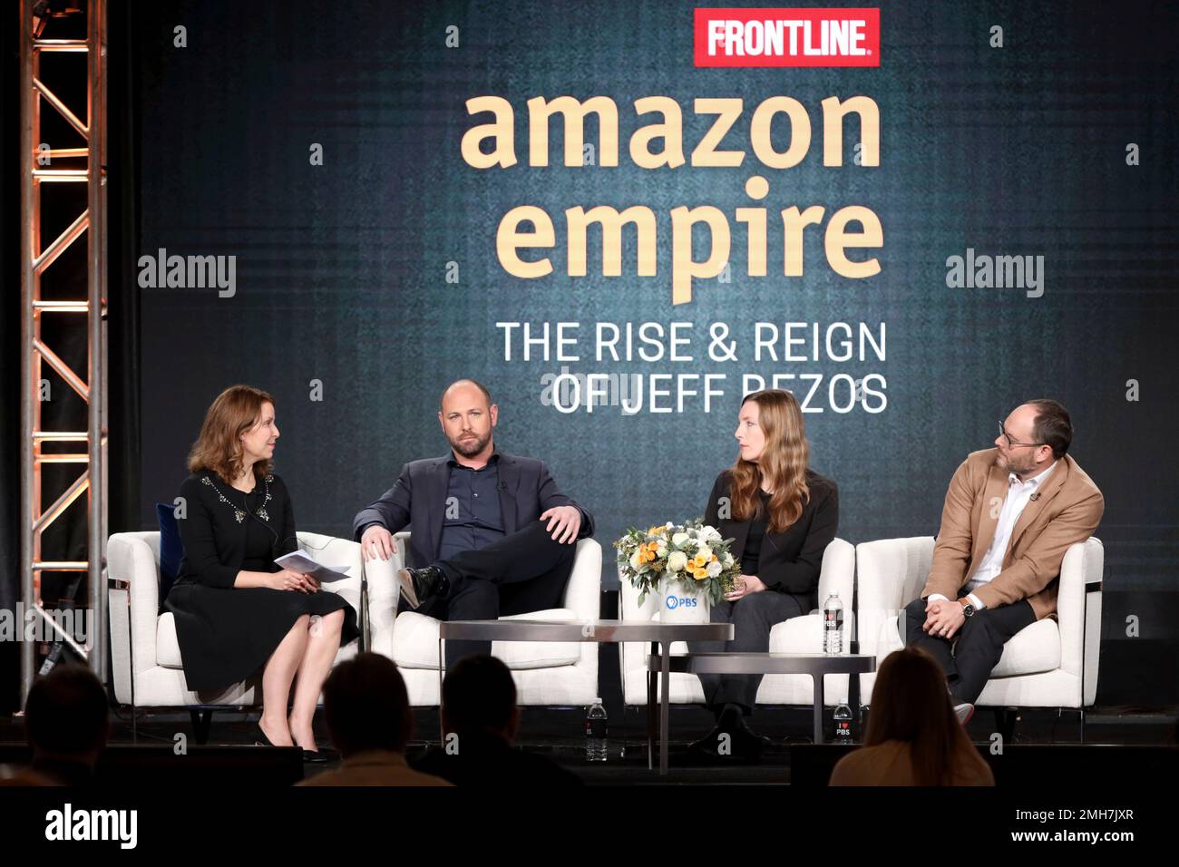 Raney Aronson-Rath, from left, James Jacoby, Stacy Mitchell and Franklin Foer participate in the ...