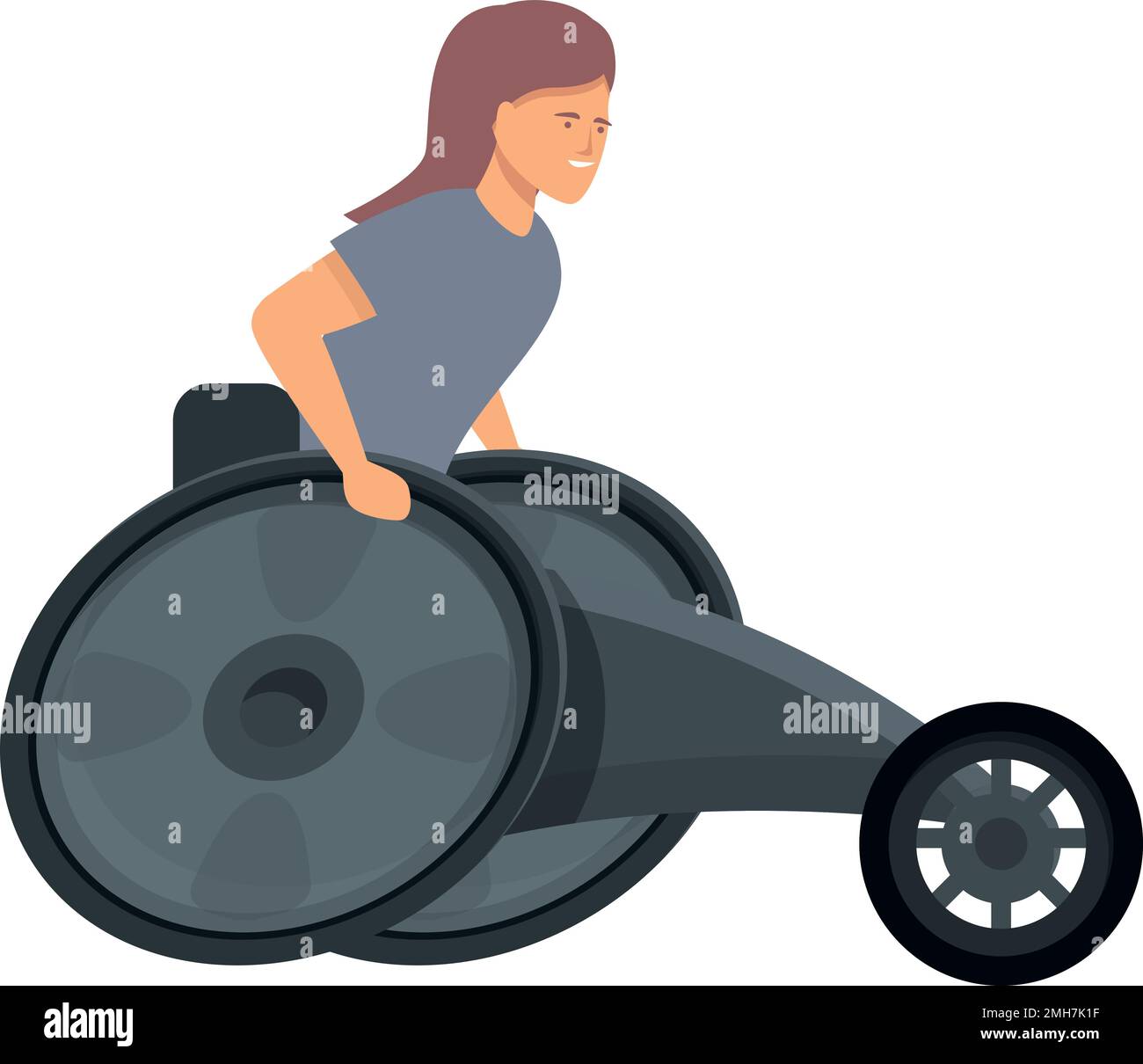 Speed wheelchair icon cartoon vector. Disabled sport. Training exercise ...