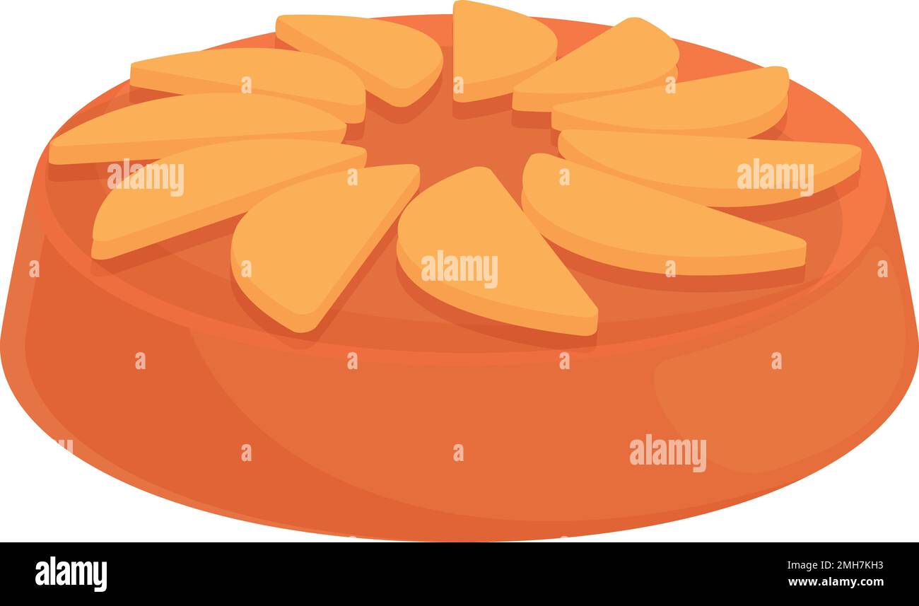 Upside-down cake snack icon cartoon vector. Tasty cooking. Tart apple Stock Vector Image & Art ...