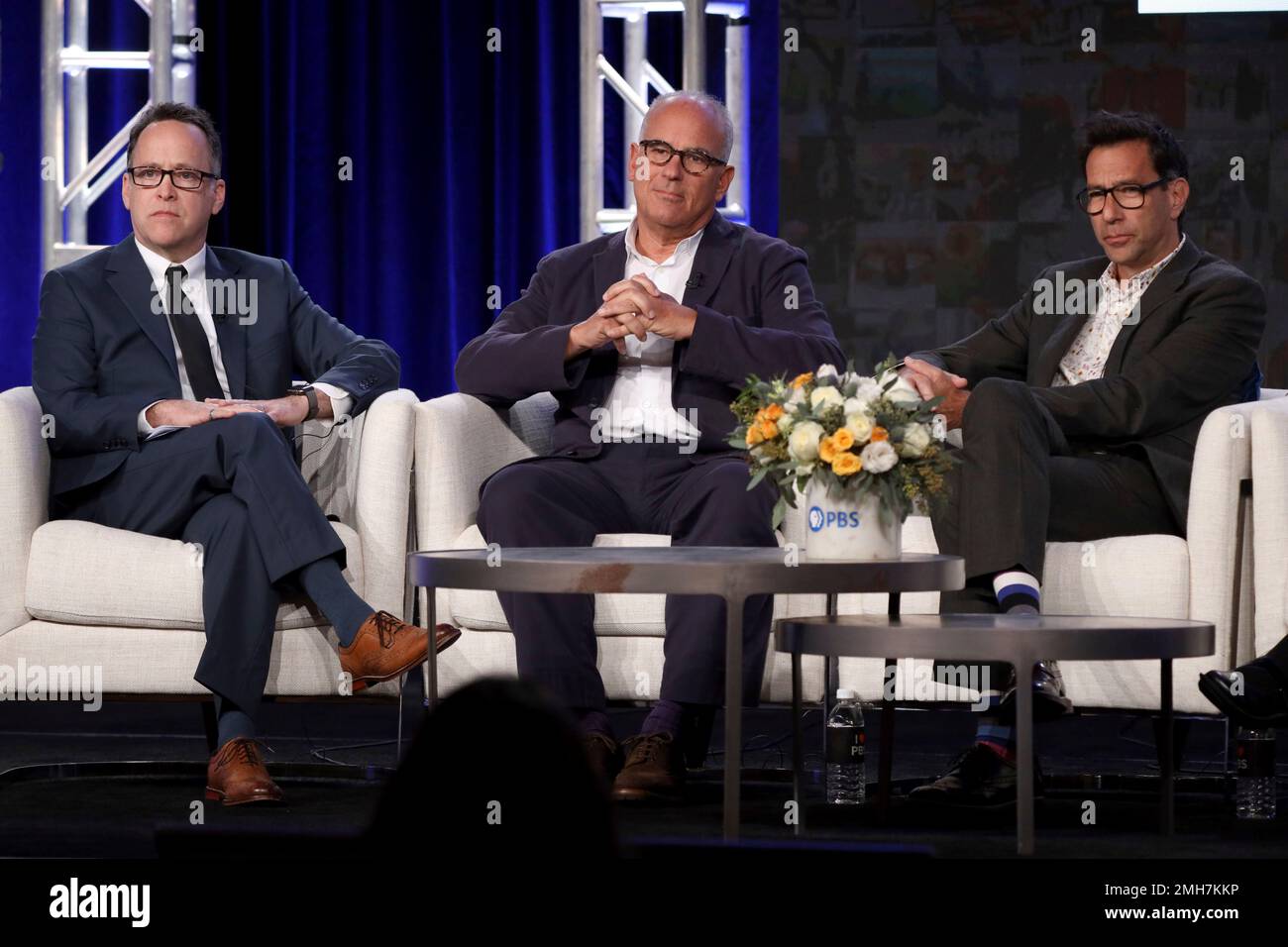 Bill Margol, from left, Jon Kamen and Dave Sirulnick participate in the ...