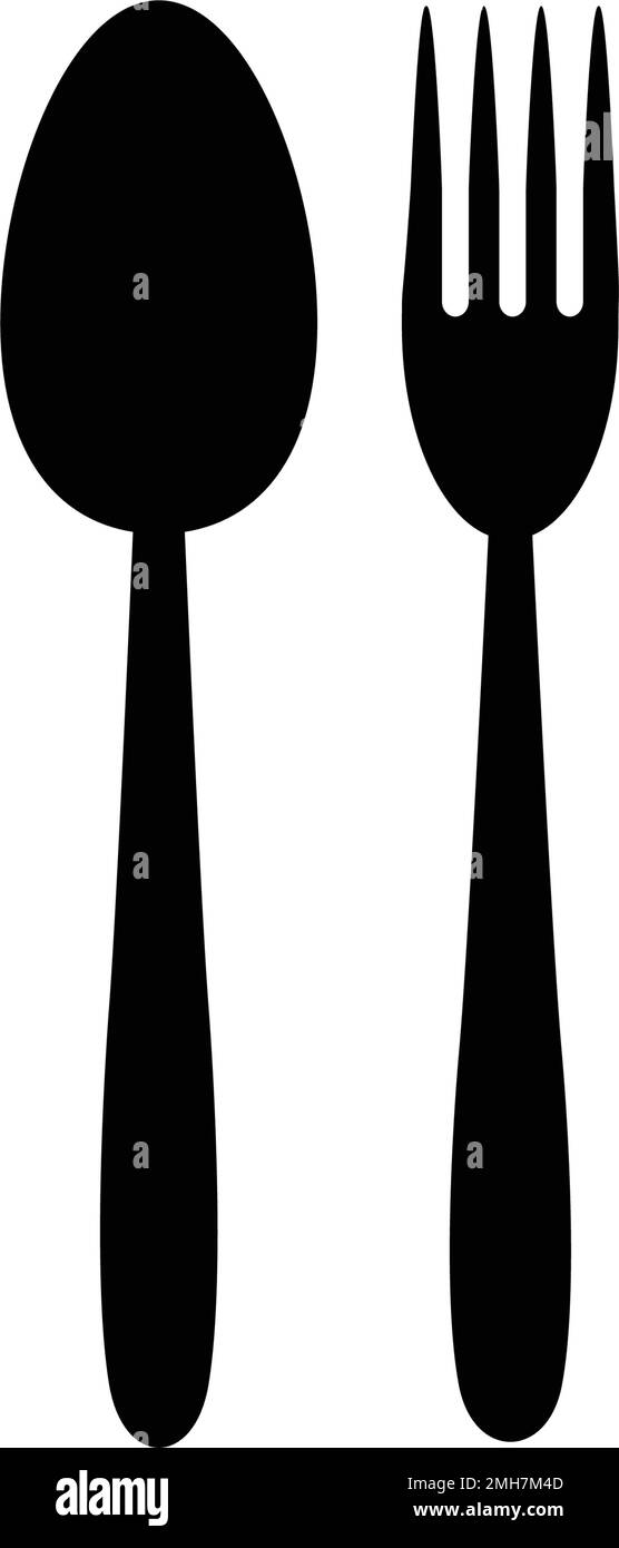 spoon fork knife logo illustration design Stock Vector Image & Art - Alamy