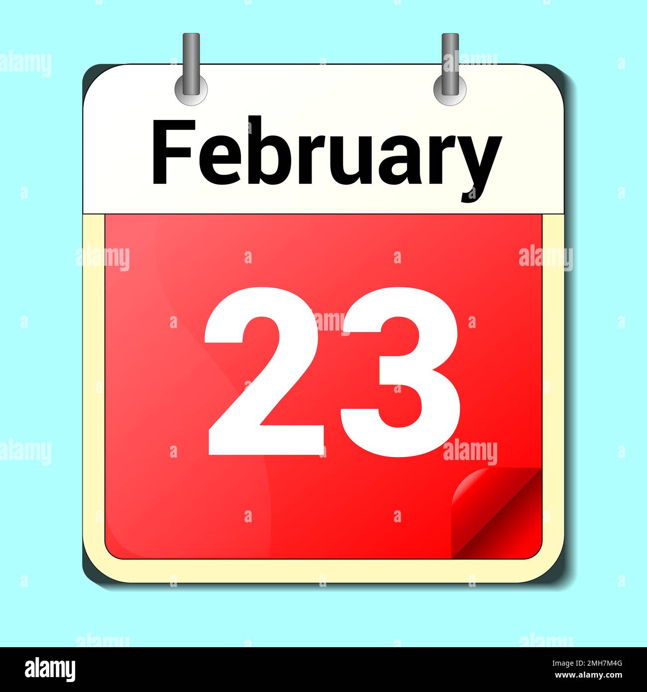 day on the calendar, vector image format, February 23 Stock Vector ...