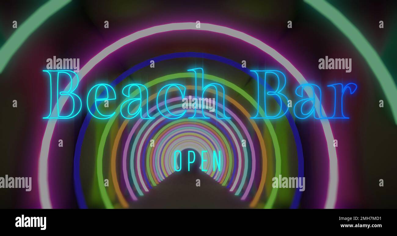 Neon sign animation text bar hi-res stock photography and images - Alamy