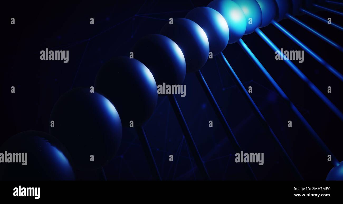 Image of close up of macro blue dna strand Stock Photo - Alamy