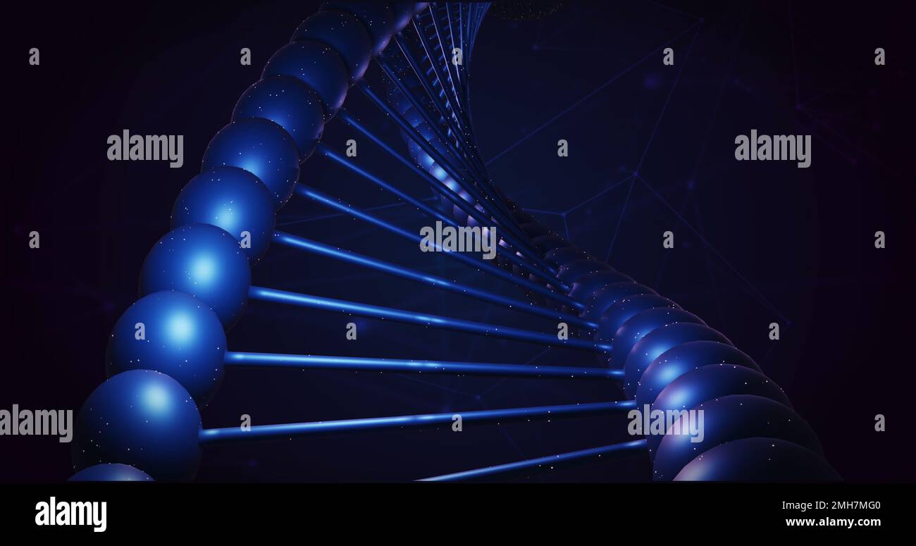 Image of close up of macro blue dna strand Stock Photo - Alamy