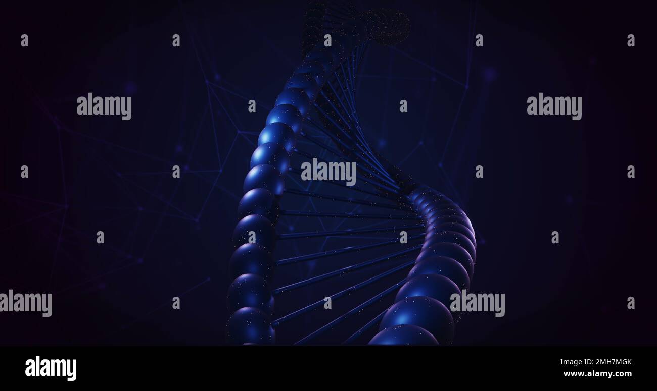 Image of close up of macro blue dna strand Stock Photo - Alamy