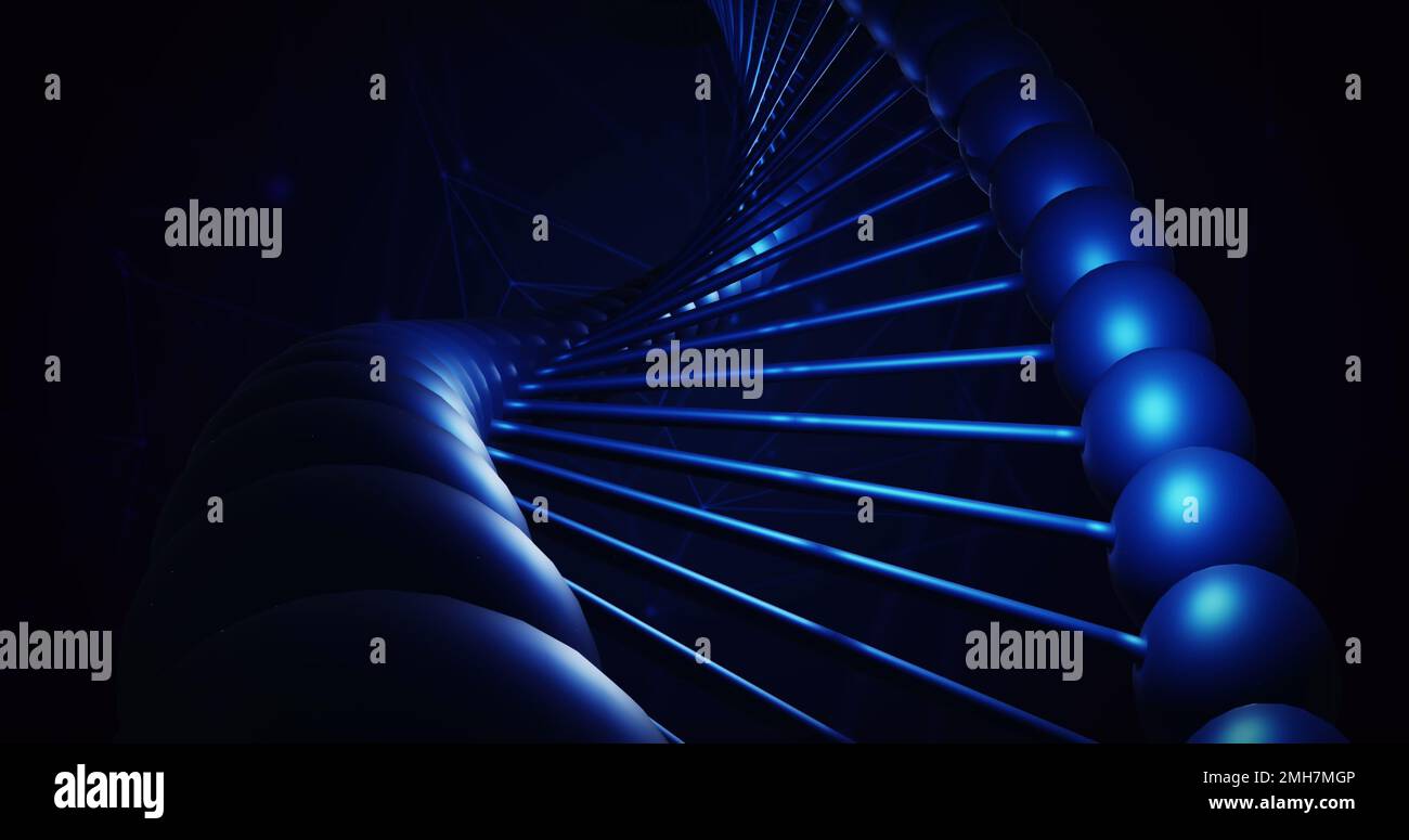 Image of close up of macro blue dna strand Stock Photo - Alamy