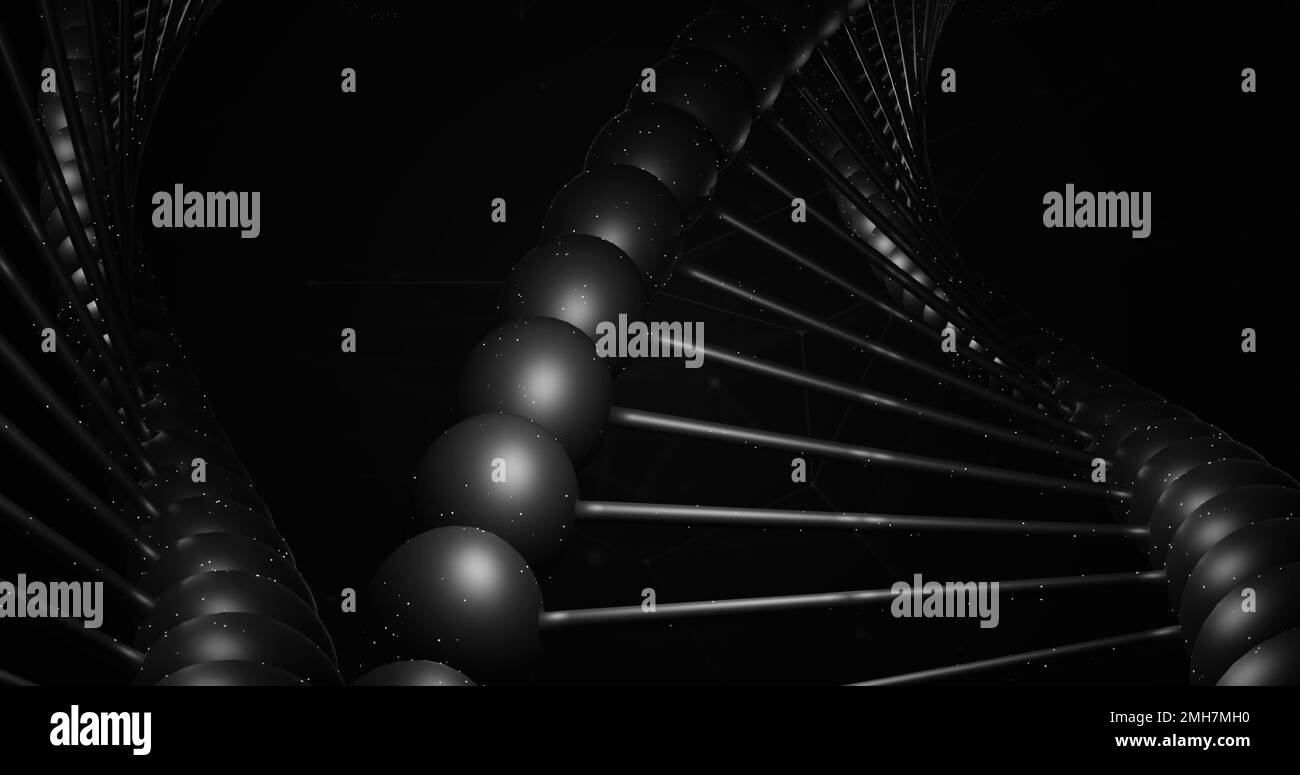 Image of close up of macro black dna strand Stock Photo - Alamy