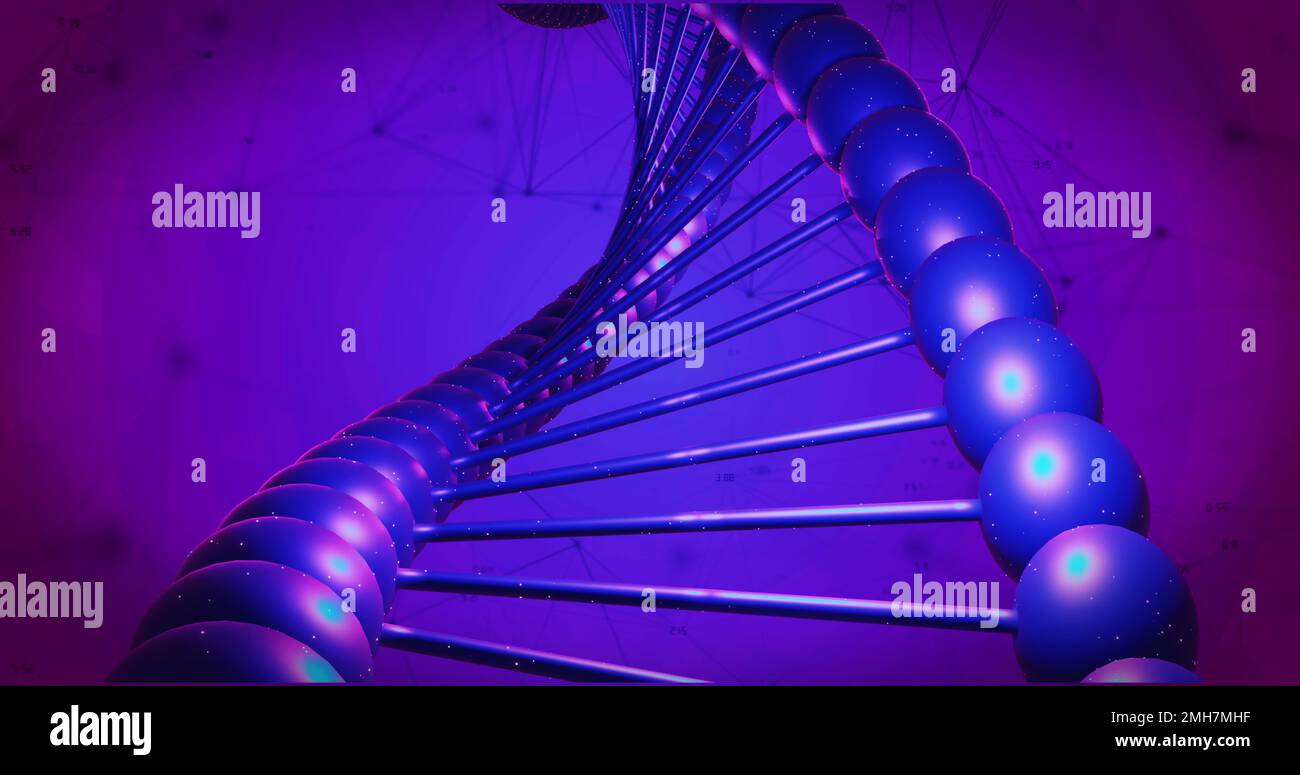 Image of close up of macro purple dna strand Stock Photo - Alamy