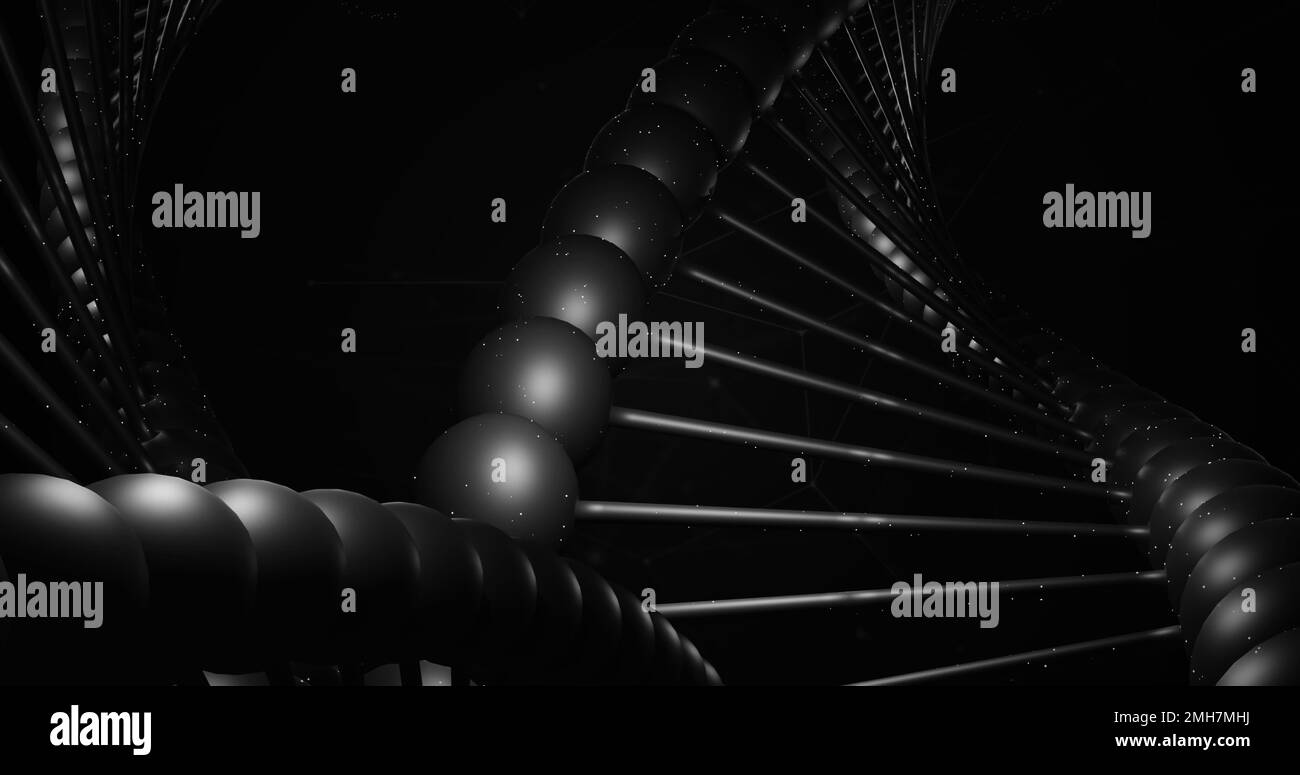 Image of close up of macro black dna strand Stock Photo - Alamy