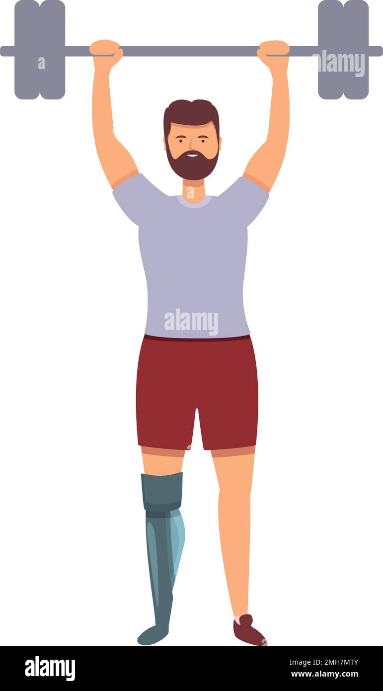 Gym barbell icon cartoon vector. Physical sport. Training exercise ...