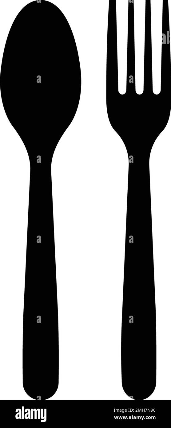 spoon fork knife logo illustration design Stock Vector Image & Art - Alamy