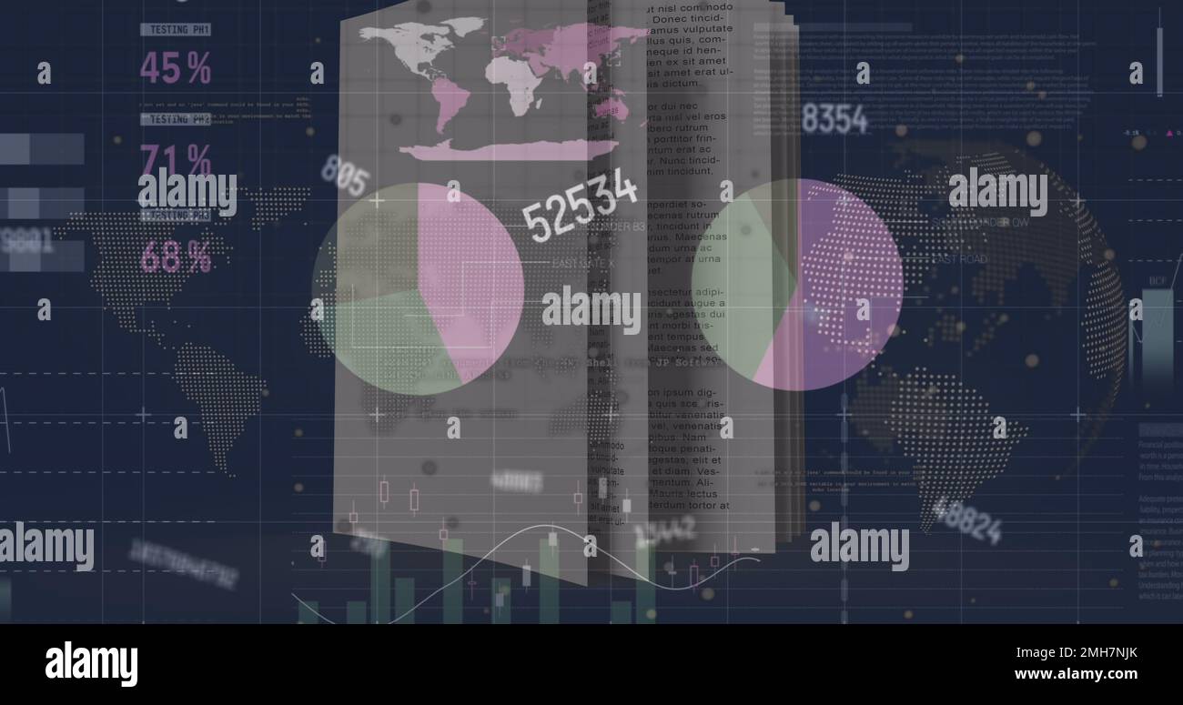 Composition of statistics, data processing with numbers over book Stock ... Composition of statistics, data processing with numbers over book Stock ...
