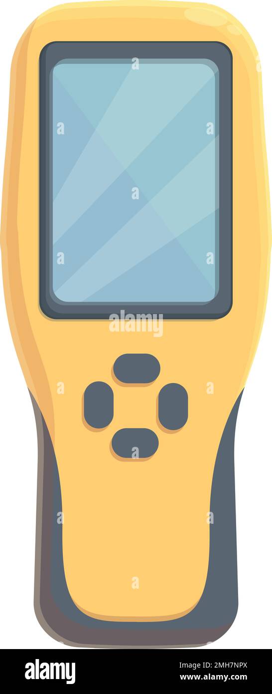 Gas detector pipe icon cartoon vector. Monitor equipment. Digital ...