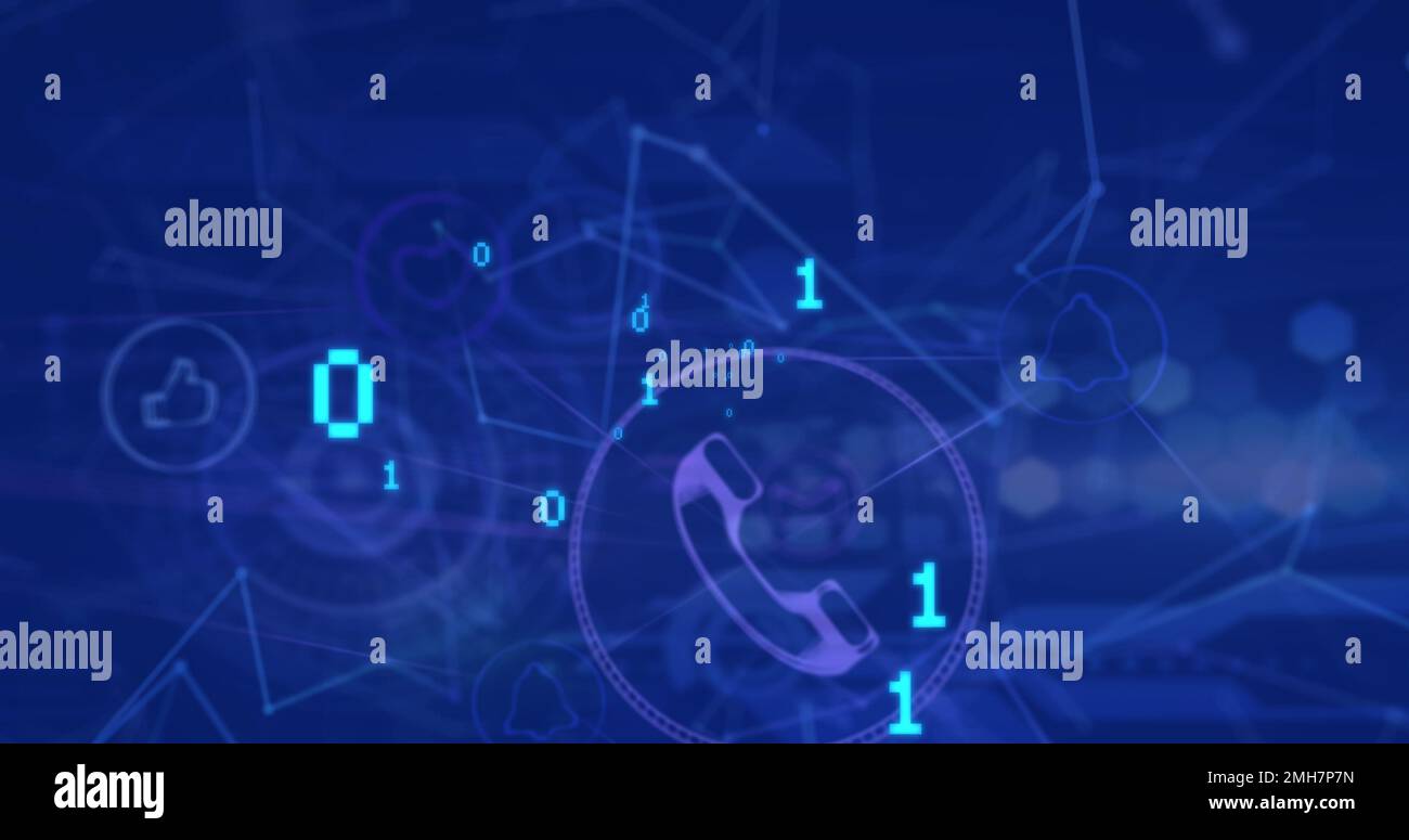 Animation digital interface blue binary hi-res stock photography and ...