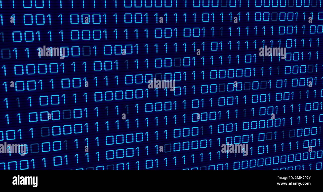 Composition of data processing on black background Stock Photo - Alamy