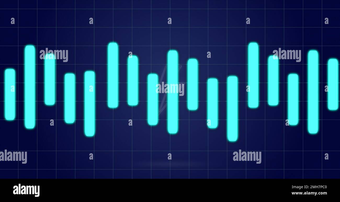 Image of circle with flash over digital screen with financial graphs ...