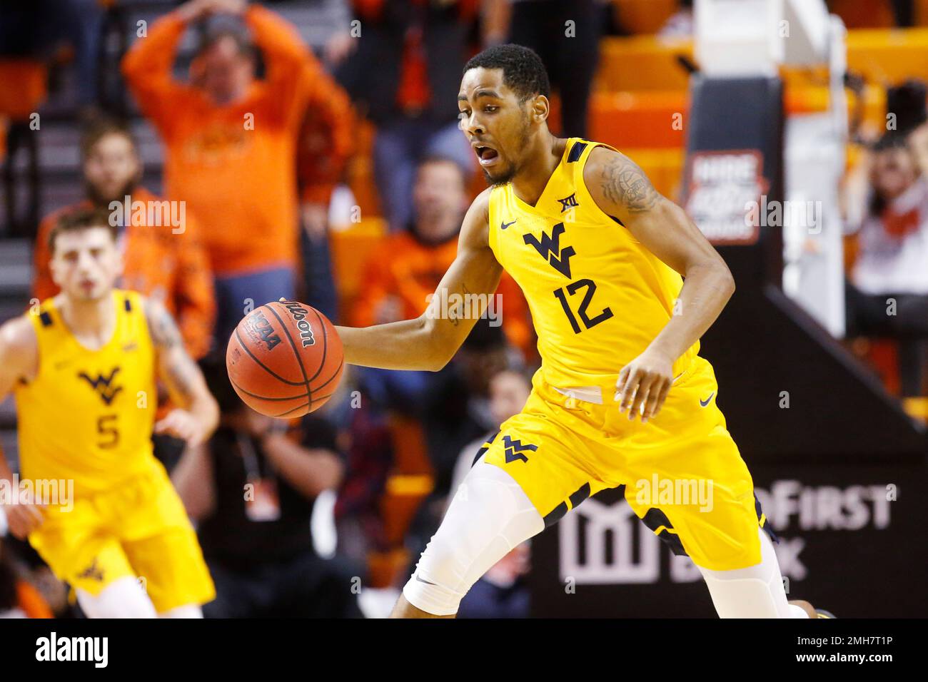 West Virginia guard Taz Sherman (12) during an NCAA college basketball ...