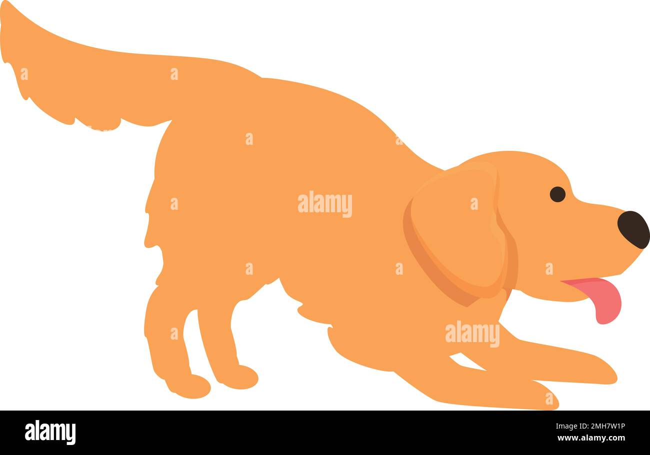 Retriever play icon cartoon vector. Golden dog. Baby pet Stock Vector ...