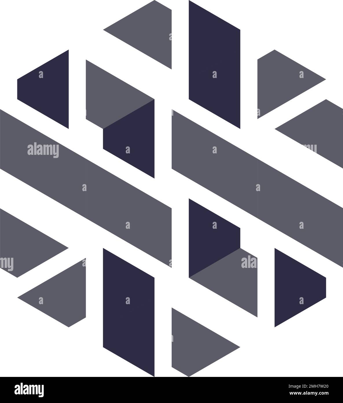 Hexagonal Triangles Logo illusion generative pattern illustration Stock Vector Image & Art - Alamy