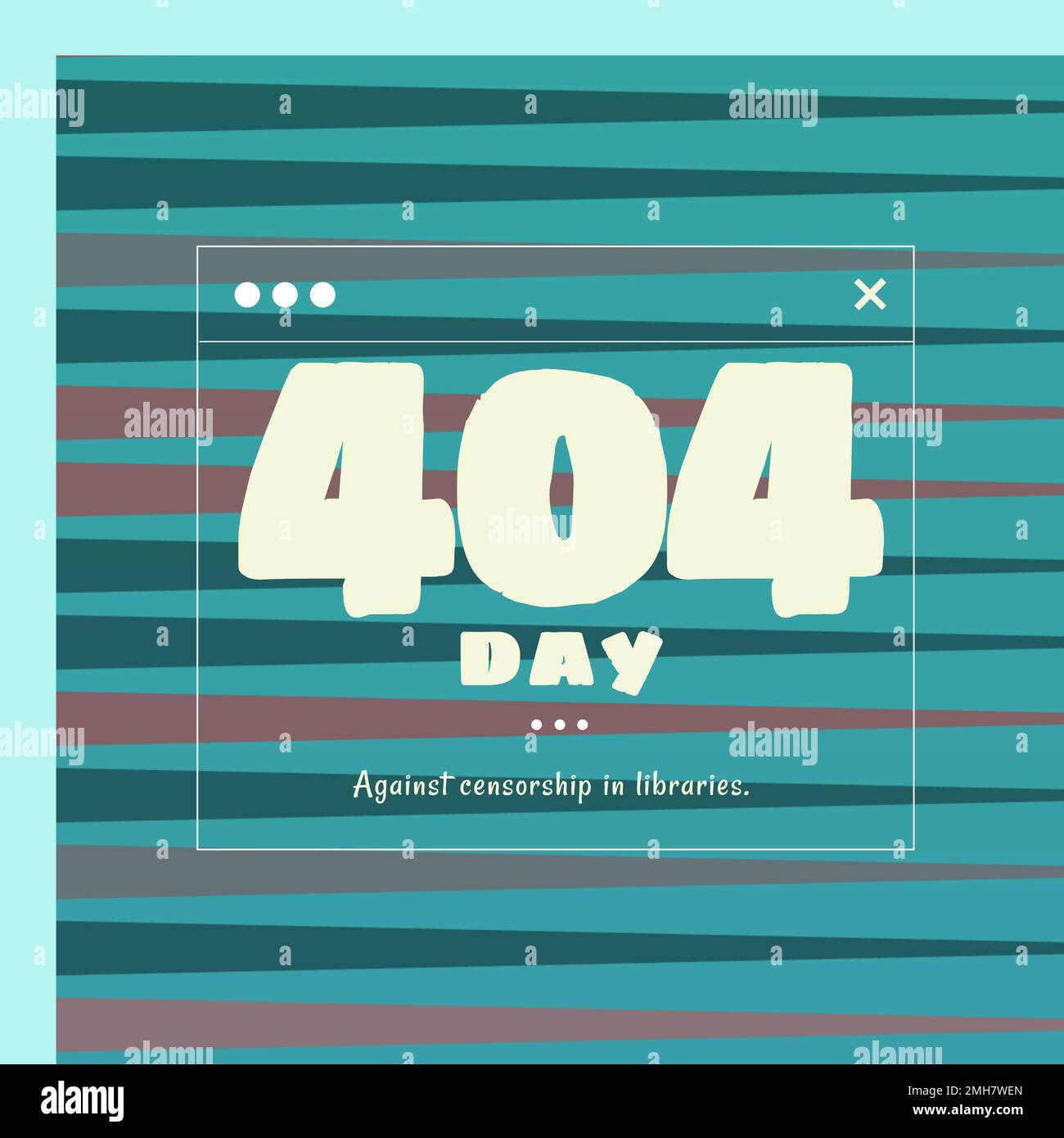 Composition of 404 day against censorship in libraries text over green ...