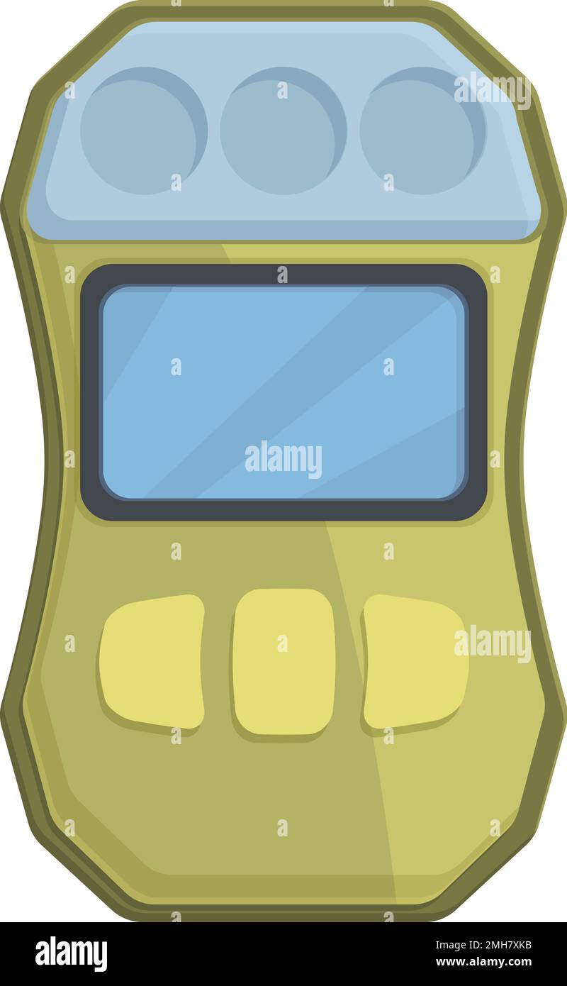 Test gas detector icon cartoon vector. Monitor instrument. Portable ...