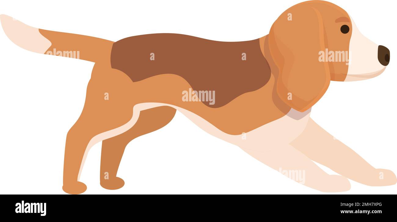 Ready dog icon cartoon vector. Run animal. Pet cute Stock Vector Image ...