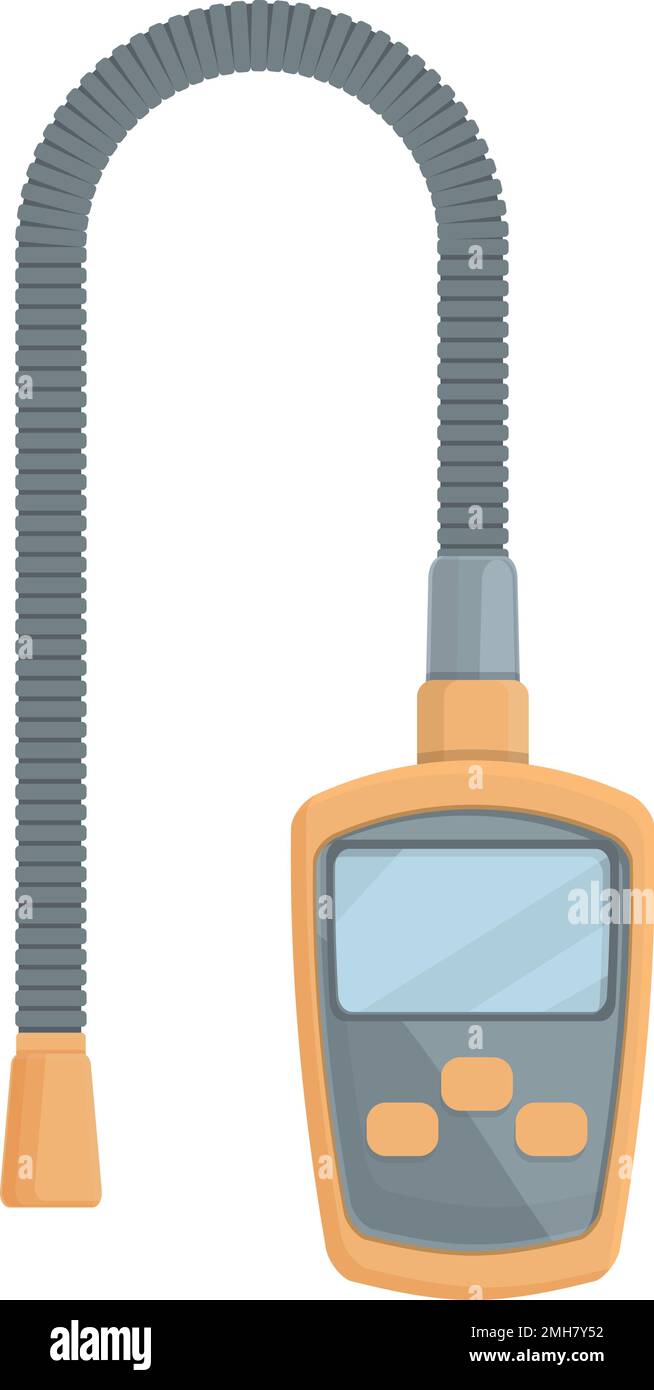 Engineer gas detector icon cartoon vector. Meter monitor. Digital ...