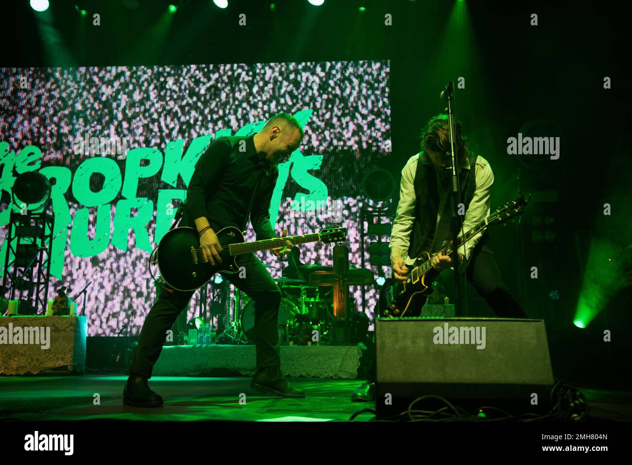 American Celtic punk and from Boston, Dropkick Murphys performing live ...