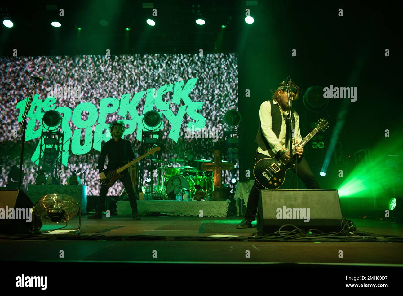 American Celtic punk and from Boston, Dropkick Murphys performing live ...