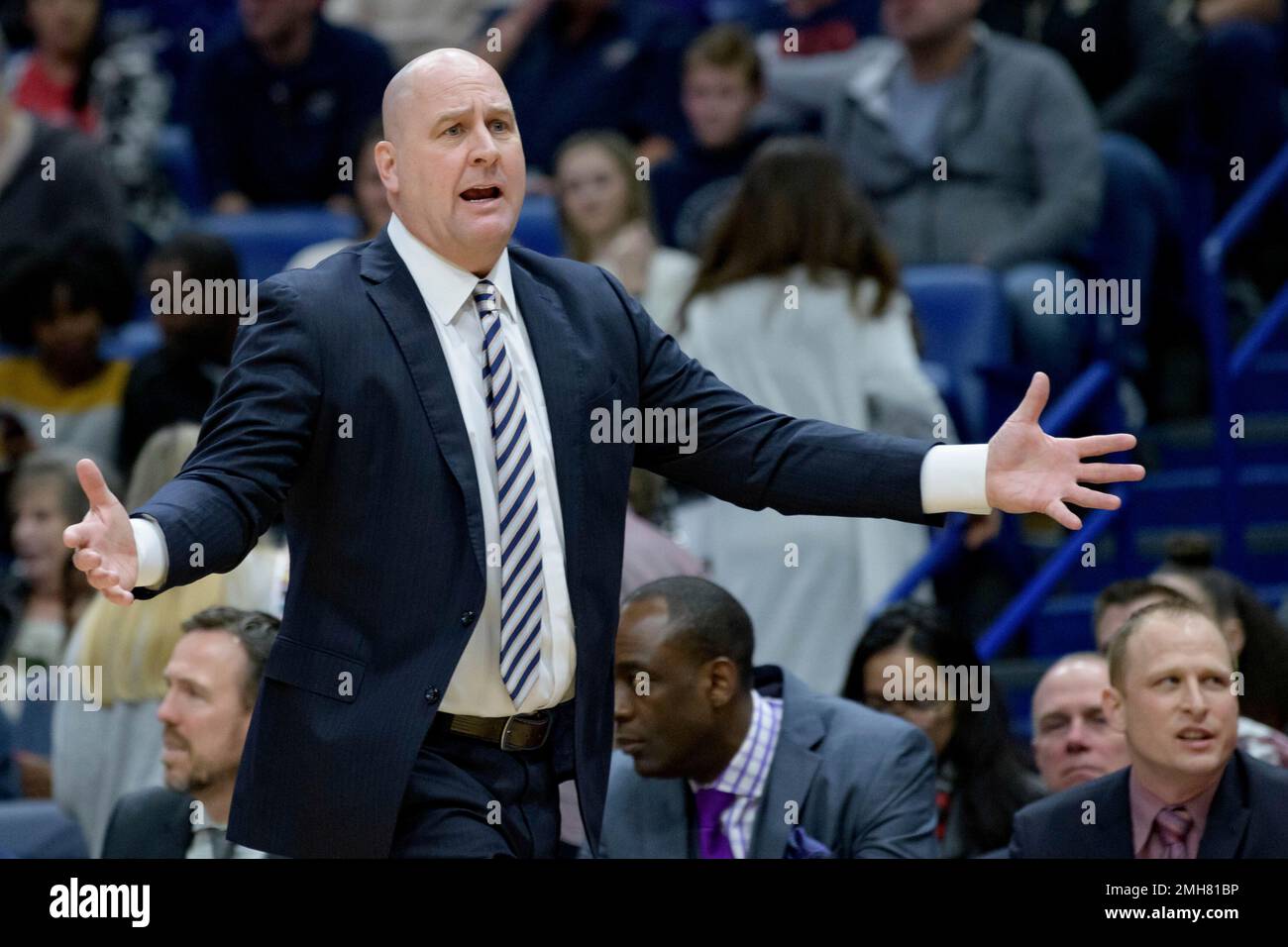 Chicago Bulls head coach Jim Boylen questions a call in the first half ...