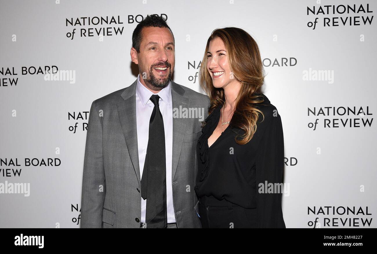 Adam Sandler, left, and Jackie Sandler attend the National Board of ...